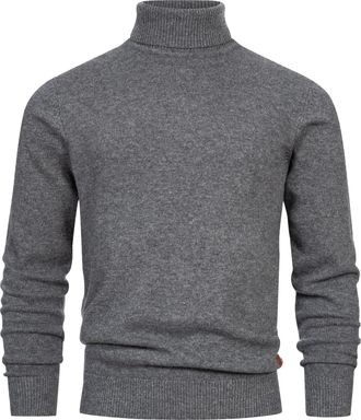 Indicode Herren INMargous Roll Neck Klassischer Rollkragenpullover | Herrenpullover Strickpullover f&uuml;r M&auml;nner Charcoal Mix, XXL