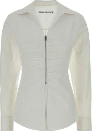 Alexander Wang Femme, Blouses et Chemises, Blanc, Taille: 36 FR Stretch Poplin Shirt
