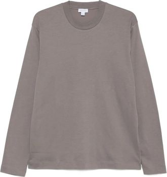 Sunspel t-shirt à manches longues - Gris