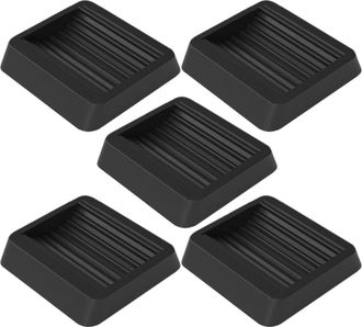 Hemobllo 5 St&uuml;ck Radstopper TPU Radschlitzpads 50x64mm rutschfest f&uuml;r B&uuml;rostuhl M&ouml;belrollen M&ouml;belstopper