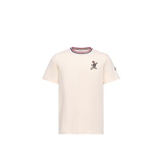 Moncler Moncler T-shirt En Coton &Agrave; Empi&egrave;cement Logo Monduck, Homme, Blanc, Taille: 3xl