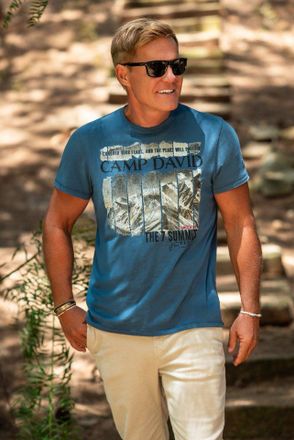 Camp David Rundhalsshirt mit Necktape
