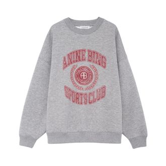 Anine Bing SweaT-shirt Miles Collegiate - Femme - Sweatshirts et sweats &agrave; capuche - Gris - Taille: 36 FR