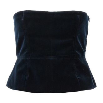 Tom Ford Velvet Top - - Tops - Damen - Blau - S