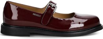 Kenzo ballerines Meari en cuir &agrave; boucle - Rouge