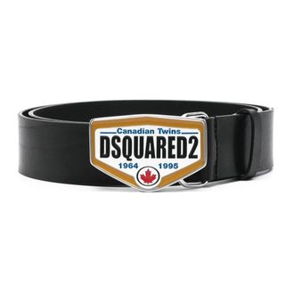 Dsquared2 G&uuml;rtel mit Logo-Plakette - - Accessories - Herren - Schwarzk - 100 CM