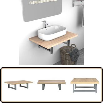 vidaXL Badmöbel Eichenbraun 60×40×16,3 cm - Badezimmerwandregal - Eicheneffekt - Badregale - Badmöbeln - Stauraum Im Badezimmer