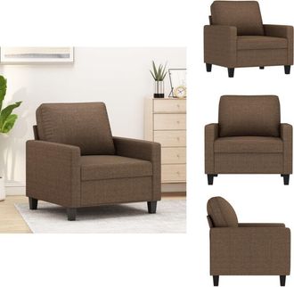 vidaXL Sessel Braun 60 cm Stoff - Esszimmerstuhl - Wohnzimmersofa - Gem&uuml;tlicher Sessel - Brauner Sessel - Polstersessel