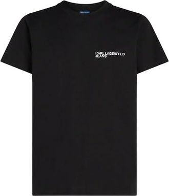 Karl Lagerfeld Karl Lagerfeld Jeans, Homme, T-Shirt Slim &Agrave; Manches Courtes Avec Logo Essentiel, Coupe Slim, Noir, XXL