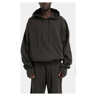 Andrea Ya'aqov Homme, Sweatshirts et sweats &agrave; capuche, Brun, Taille: L Pull &agrave; Capuche Oversize