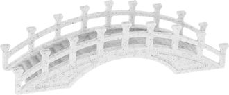 NUOBESTY Miniatur Bogenbrücke Vintage Gartenbrücke Landschaftsdekor Kleine Chinesische Brücke Figurine für Puppenhaus Terrarium Bonsai Zubehör