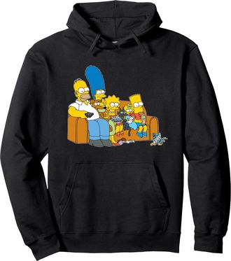 The Simpsons Homer Marge Maggie Bart Lisa Simpson Couch Pullover Hoodie
