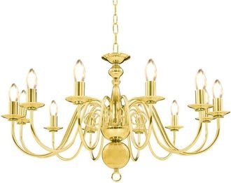 vidaXL Vidaxl - Chandelier de chandelier antique pour 12 couleurs colorées E14 Couleur : Or