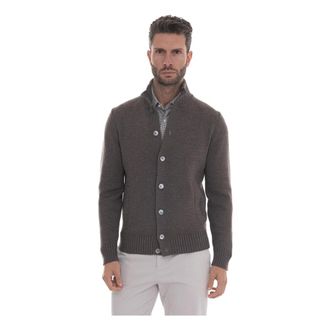 Gran Sasso Cardigan mit Kn&ouml;pfen - - Knitwear - Herren - Braun - 3XL