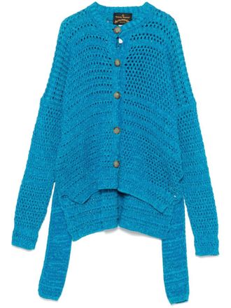 Vivienne Westwood cardigan en crochet (années 2010) - Bleu
