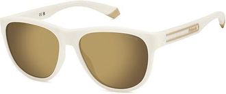 Polaroid PLD 2156/S Lunettes de Soleil, Blanc Mat, 56 Mixte