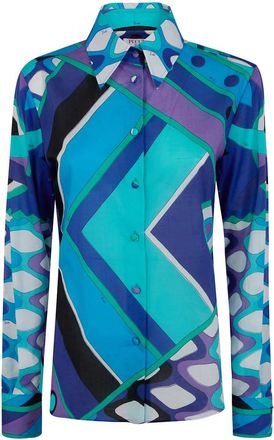 Pucci Femme, Blouses et Chemises, Multicolore, Taille: 44 FR Chemise en coton imprim&eacute; Vivara