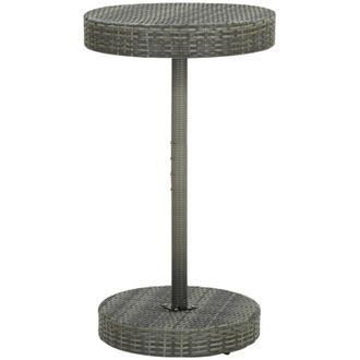 vidaXL Gartentisch Grau 60,5x106 cm Poly Rattan - Vidaxl