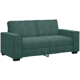 vidaXL vidaXL 2-Sitzer-Sofa Dunkelgr&uuml;n 140 cm Samt