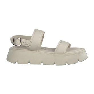 Tamaris Elegante ivoryfarbene flache Sandalen - - Shoes - Damen - Beige - 40 EU