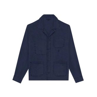 Vilebrequin Corentin Leinen-Overshirt - - Shirts - Herren - Blau - XL