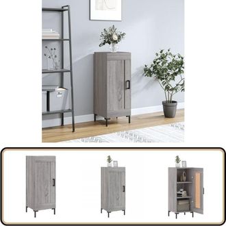 vidaXL Sideboard Grau Sonoma 34,5x34x90 cm Holzwerkstoff - Sideboard - Wohnzimmermöbel - Regal - Grau - Holzmöbel
