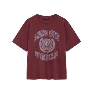 Anine Bing Cade Tee - - Tops - Damen - Rot - S