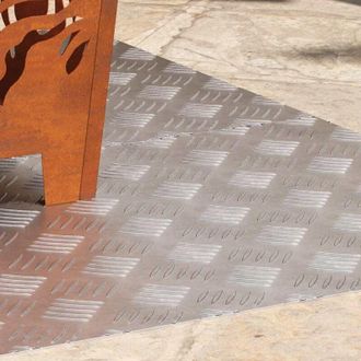 vidaXL Aluminium Riffelbleche 2er Set Rutschfest 100x50 cm - Vidaxl