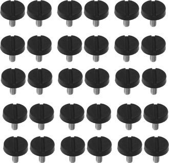 SOLUSTRE Verstellbare M&ouml;bel Nivellierf&uuml;&szlig;e M6 - 50 St&uuml;ck rutschfeste Schraubf&uuml;&szlig;e aus Kunststoff Bodenschoner f&uuml;r Tische St&uuml;hle und Schr&auml;nke Erh&ouml;hte Stabilit&auml;t G