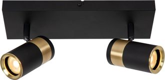 Lucide Gorik Deckenleuchte, 2 x GU10, Schwarz
