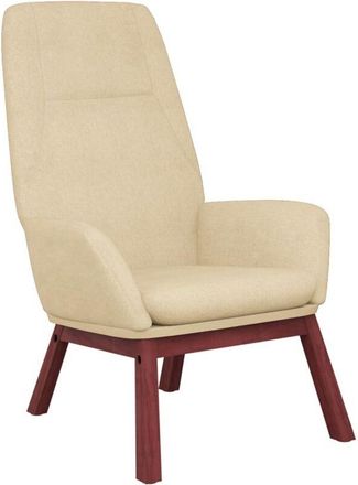 vidaXL Chaise de relaxation Crème Tissu Vidaxl