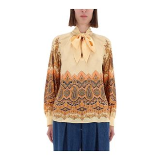 Etro Seidenbluse mit Paisley-Print und Schleife - - Blouses & Shirts - Damen - Mehrfarbig - XS
