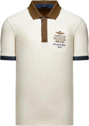 Aeronautica Homme, Tops, Beige, Taille: 4XL Polo Frecce Tricolori 261Po1908Up00191