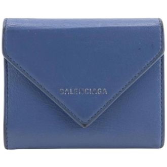 Balenciaga Portefeuille Vintage Pre-owned (bi-pli) - Femme - Pre-owned - Bleu - Taille: ONE Size
