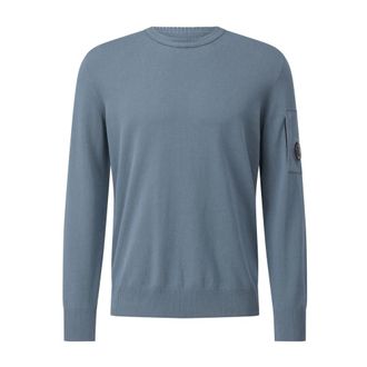 C.P. Company Moderner Goggle-Detail Baumwollpullover - - Knitwear - Herren - Blau - XL