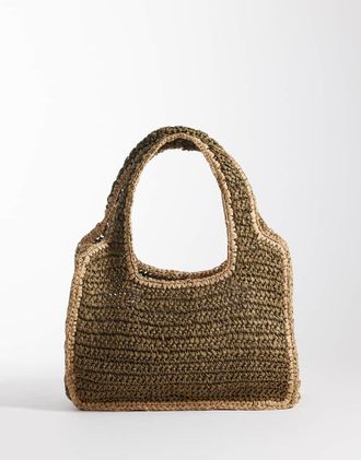 Sui Ava Cloud - Schultertasche in Braun mit Waffelstruktur-Brown