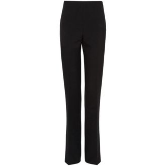 Ferragamo Hoch taillierte Wollhose mit Schnitt - - Trousers - Damen - Schwarzk - M
