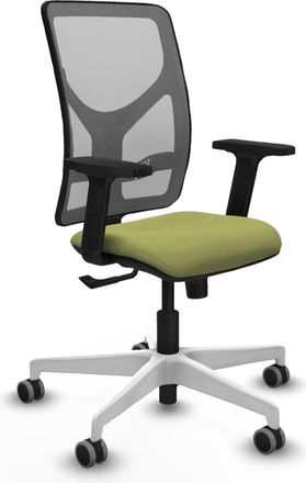 Piqueras y Crespo B&uuml;rostuhl mit 2D-Armlehnen, h&ouml;henverstellbare Lendenwirbelst&uuml;tze, ausgestattet mit 3 Positionen und Schneideschaum, Grau/Olivgr&uuml;n