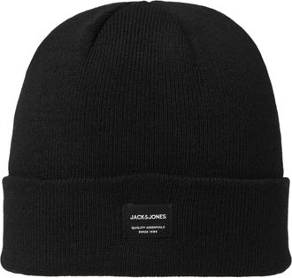 Jack & Jones Herren Strickmütze JJDNA Beanie NOOS 12092815, Einfarbig, Gr. One Size, Schwarz (Black)