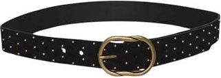 Pieces Pieces Pcmulka Suede Studded Jeans Belt FC Ceinture en Cuir, Noir/d&eacute;tails : Goujons, 90 Femme
