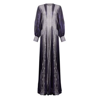 Alberta Ferretti Femme, Robes, Multicolore, Taille: 40 FR Robe Longue &agrave; Manches Bouffantes