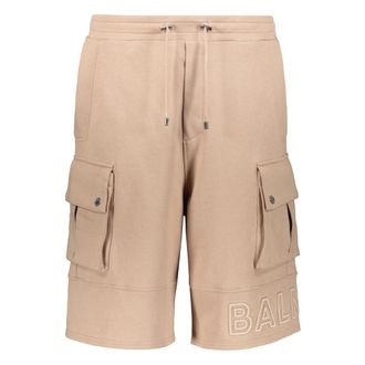Balmain Bermuda Shorts mit Taschen und Kontrastn&auml;hten - - Shorts - Herren - Beige - S