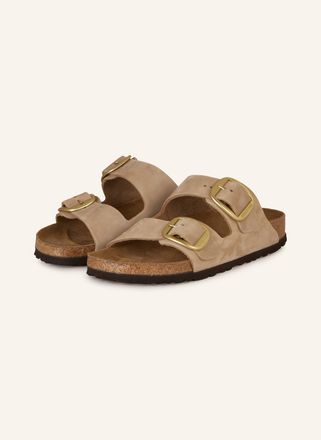 Birkenstock Pantoletten Arizona Big Buckle Lenb beige