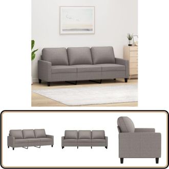 vidaXL Vidaxl - Canapé à 3 places Taupe 180 cm Tissu - Canapé Trois Places - Canapé Taupe - Canapé Tissu - Canapé Design - Canapé Moderne