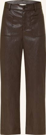 Cat Noir Catnoir 7/8-Hose In Lederoptik braun