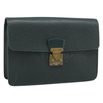 Louis Vuitton Pre-owned Taiga Leder Clutch - - Pre-owned - Damen - Gr&uuml;n - ONE SIZE