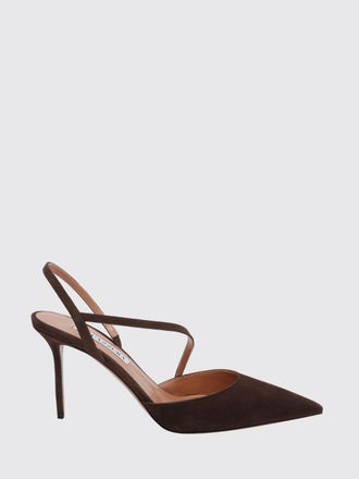 Aquazzura Dynasty Slingbacks aus Velourskalbsleder mit Stilettoabsatz