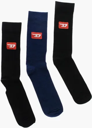 Diesel Cotton and Nylon SKM-RAYTHREEPACK-R 3 Pairs Socks with Monog size S