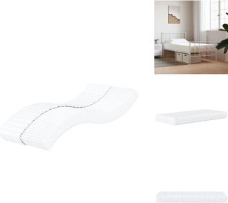 vidaXL Schaumstoffmatratze Weiß 80x210 cm Härtegrad H2 H3 - Schaumstoffmatratze - Schaumstoffmatratzen - Matratze - Einzelmatratze