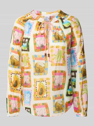 Emily van den Bergh Regular Fit Bluse mit Rundhalsausschnitt